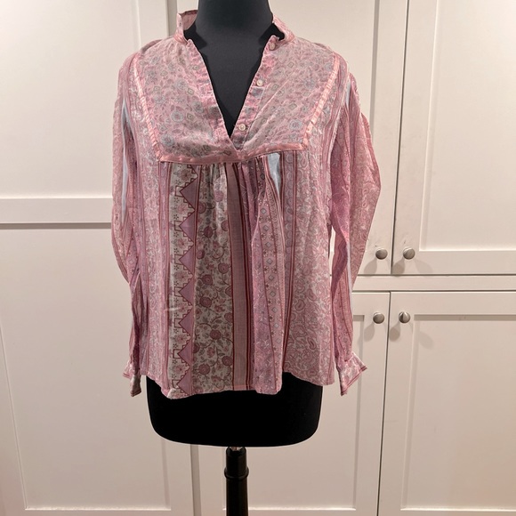 Tops | Pink Peasant Top Totally Vintage | Poshmark